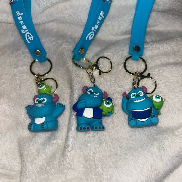 Disney | Accessories | Disney Monsters Inc Blue And Green Keychains For ...